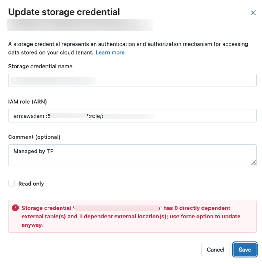 [FEATURE] Storage Credential updates with 'Force' · Issue #2152 ...