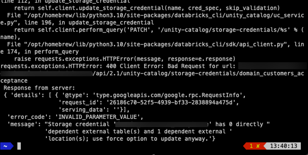 Feature Storage Credential Updates With Force · Issue 2152 · Databricksterraform Provider