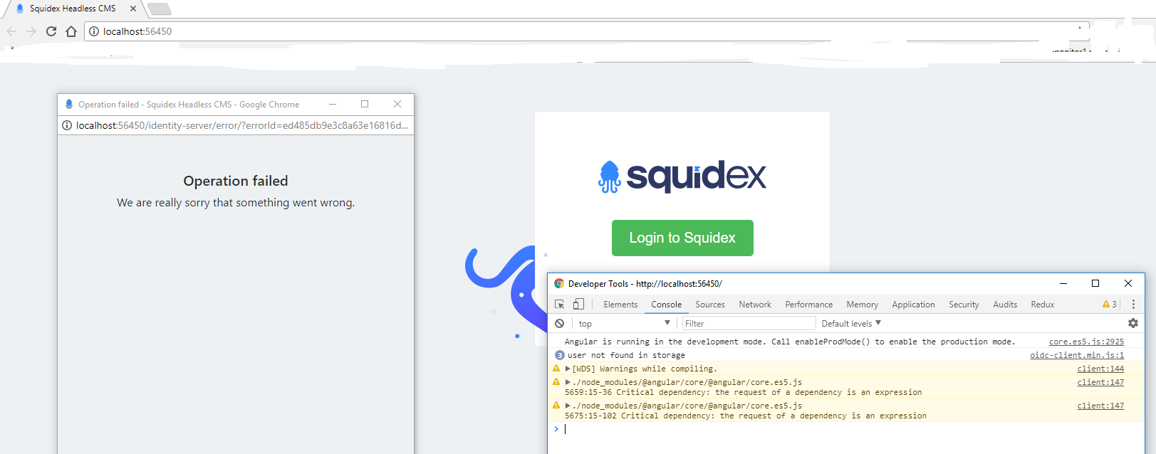 Cannot run locally docker image of squidex-Errors · Issue #142 · Squidex/squidex · GitHub