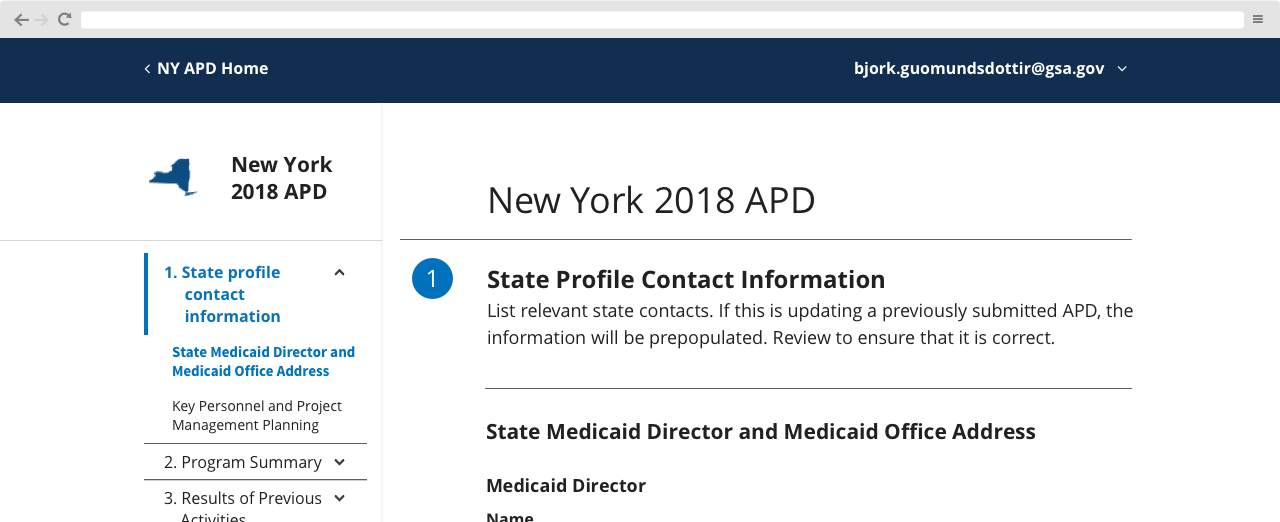 Implement top navigation (horizontal header) · Issue #1468 · Enterprise-CMCS/eAPD · GitHub