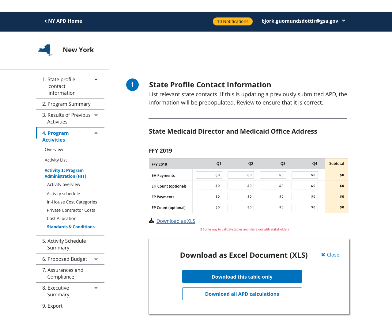 Mock up the APD update experience · Issue #1554 · Enterprise-CMCS/eAPD · GitHub