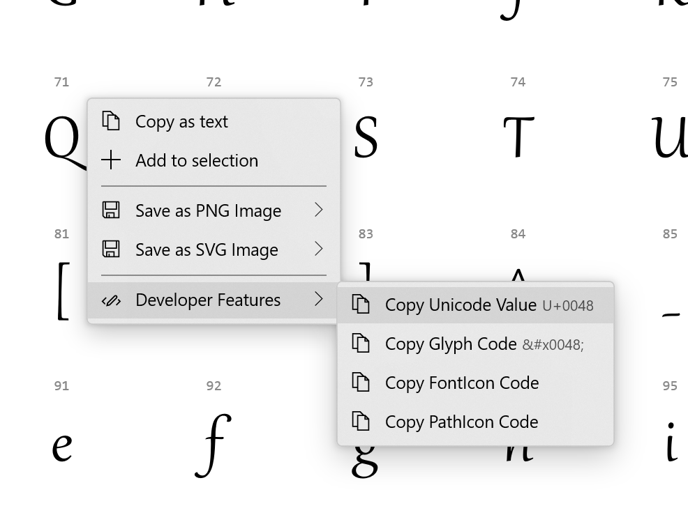 [Feature Request] Copy Unicode · Issue #98 · character-map-uwp ...