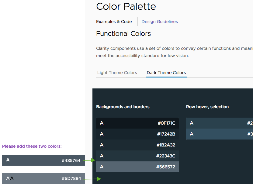 Color palette doc-missing hex numbers and minor improvements · Issue ...
