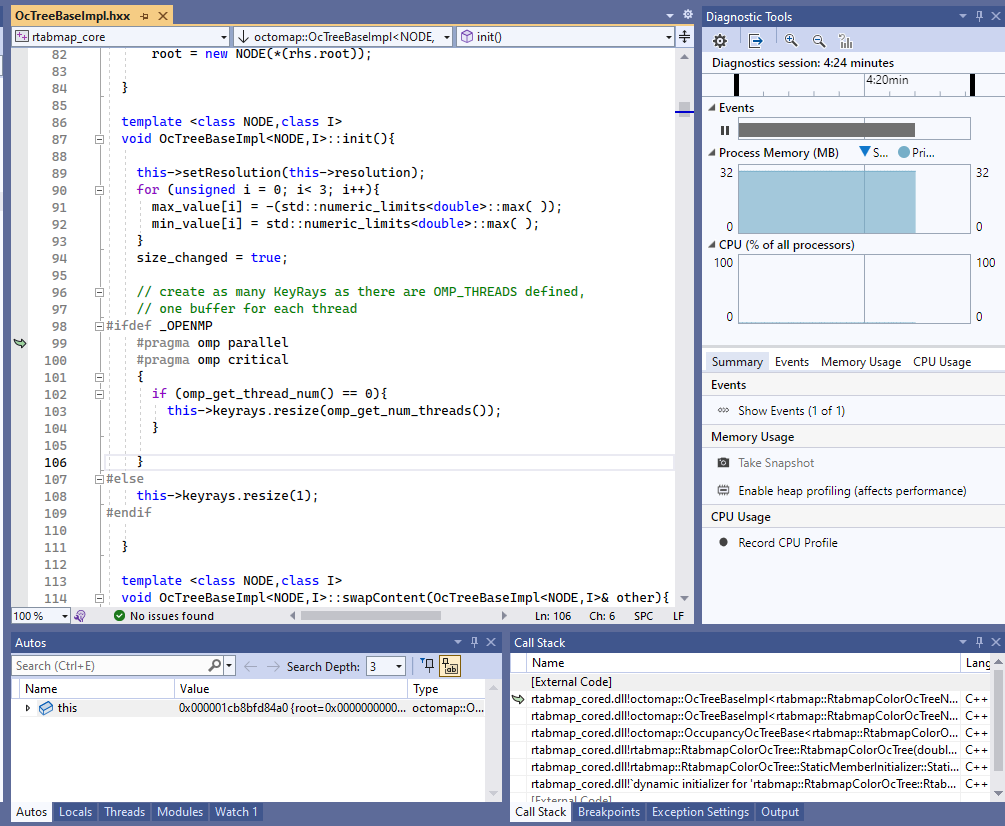 vcpkg: error when building Debug config with octomap dependency · Issue #995 · introlab/rtabmap ...