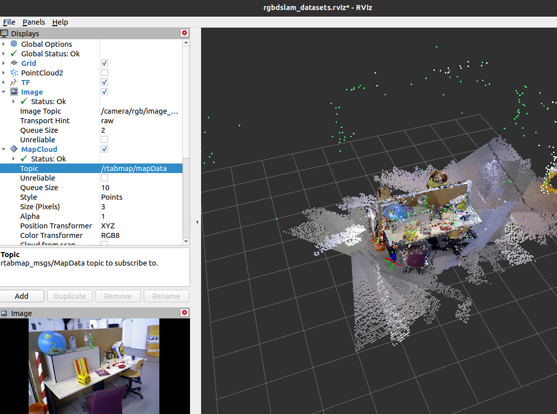 TUM RGBD dataset on rtabmap_ros showing blank screen · Issue #770 ...