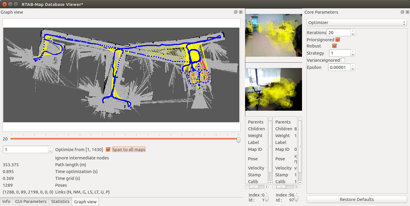 Occupancy grid nodes missaligned after reloading rtabmap with ...