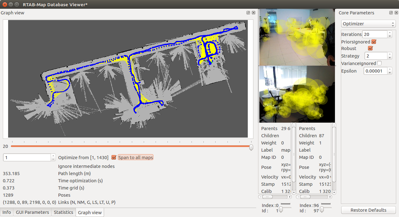 Occupancy grid nodes missaligned after reloading rtabmap with ...