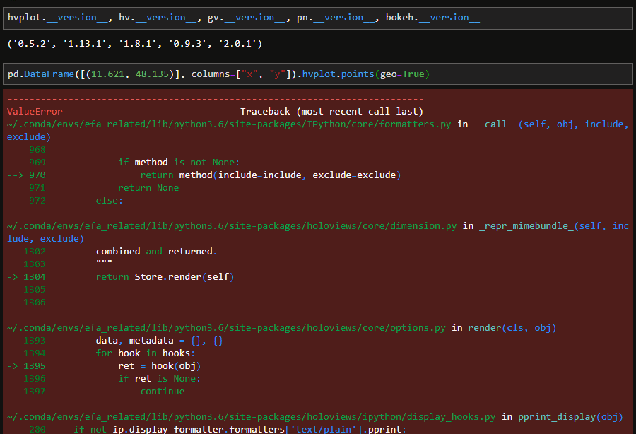Hvplot With Option Geotrue Leads To Valueerror Cannot Convert Float Nan To Integer · Issue
