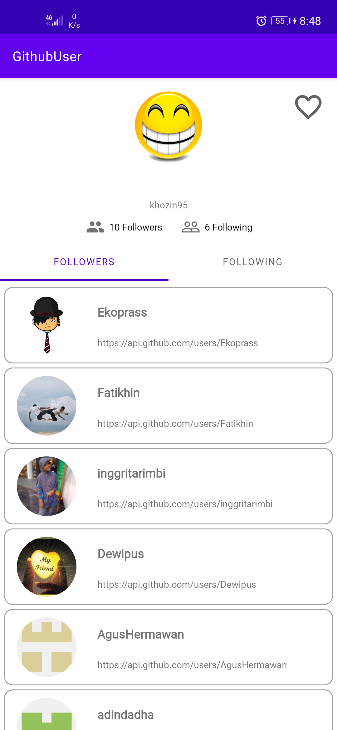 GitHub - khozinnzx/GithubUser: Dicoding Fundamental Android