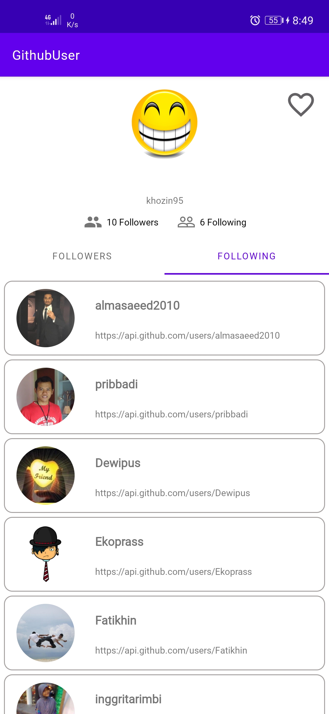 GitHub - khozinnzx/GithubUser: Dicoding Fundamental Android