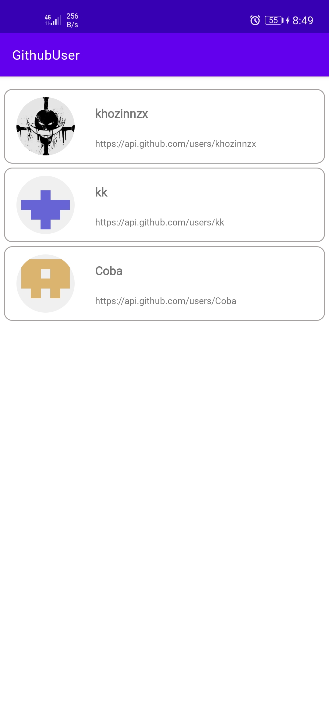 GitHub - khozinnzx/GithubUser: Dicoding Fundamental Android