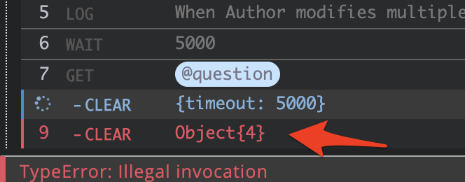 cy.clear() throws Type Error: Illegal Invocation · Issue #4194 · cypress-io/cypress · GitHub