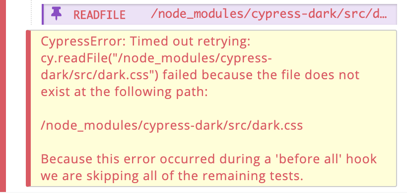 cy.readFile("path-to-file") failed because the file does not exist, even though it does · Issue ...
