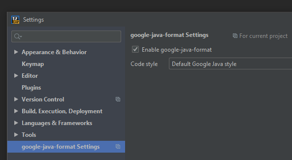 Posibility to enable plugin for project · Issue #401 · google/google ...