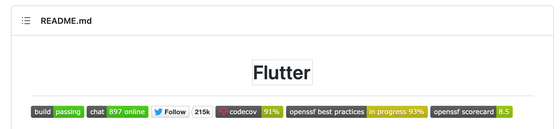 Regression to Logo on README.md · Issue #117003 · flutter/flutter · GitHub