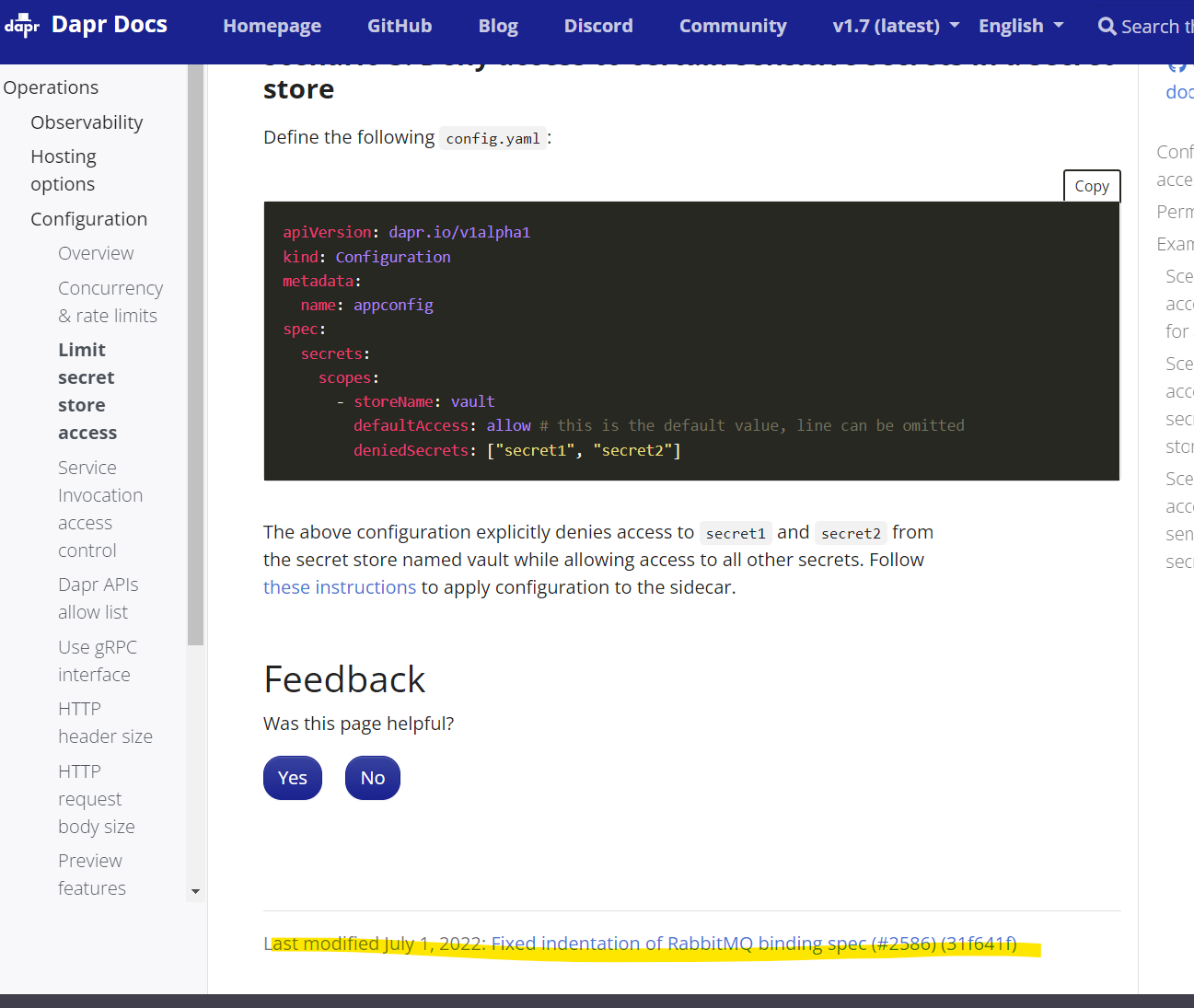 Last Modified On Every Page Shows The Same Date And Commit · Issue 2597 · Daprdocs · Github