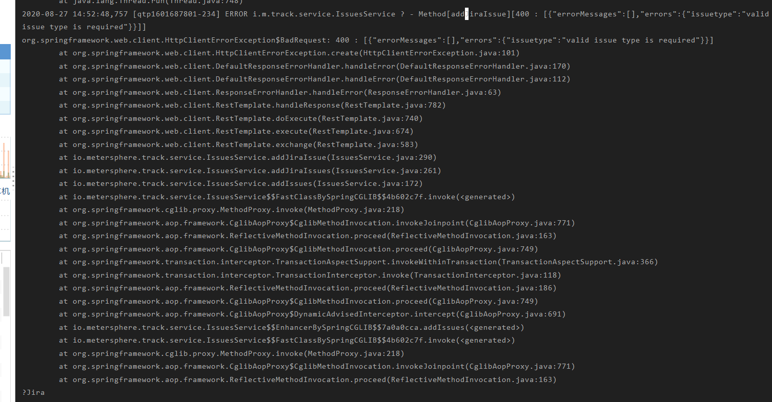 [BUG]提交缺陷与jira进行关联报错 · Issue #293 · metersphere/metersphere · GitHub