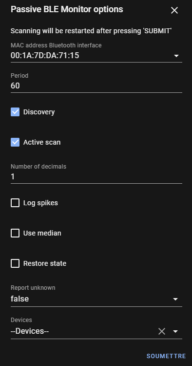 Bluetooth dongle detected but no device found · Issue #494 · custom-components/ble_monitor · GitHub
