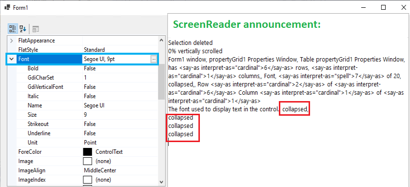 Accessibility: PropertyGrid sub-level item expanded/collapsed state is not correct · Issue #3099 ...