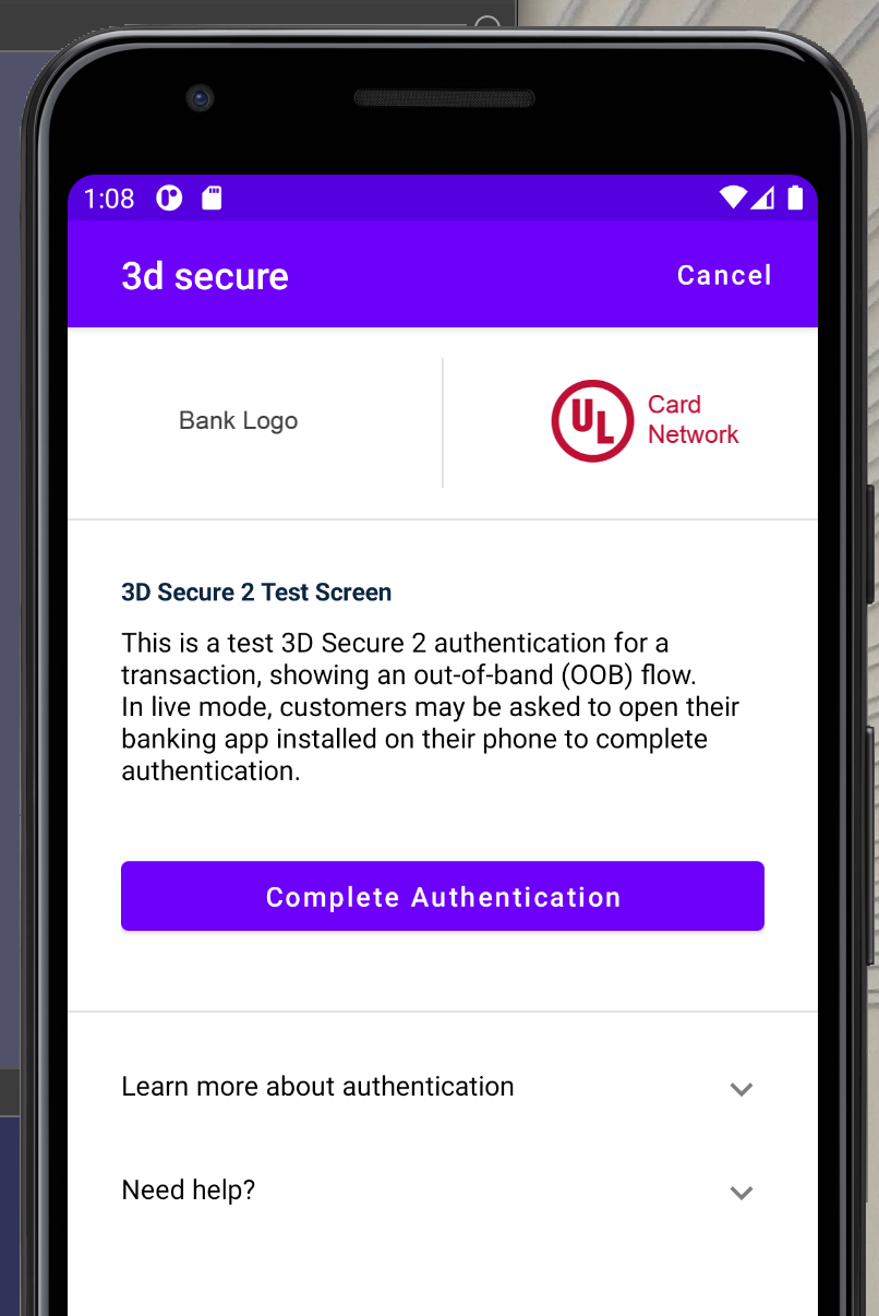3D secure / authentication not triggered on iOS only (API version 2020 ...