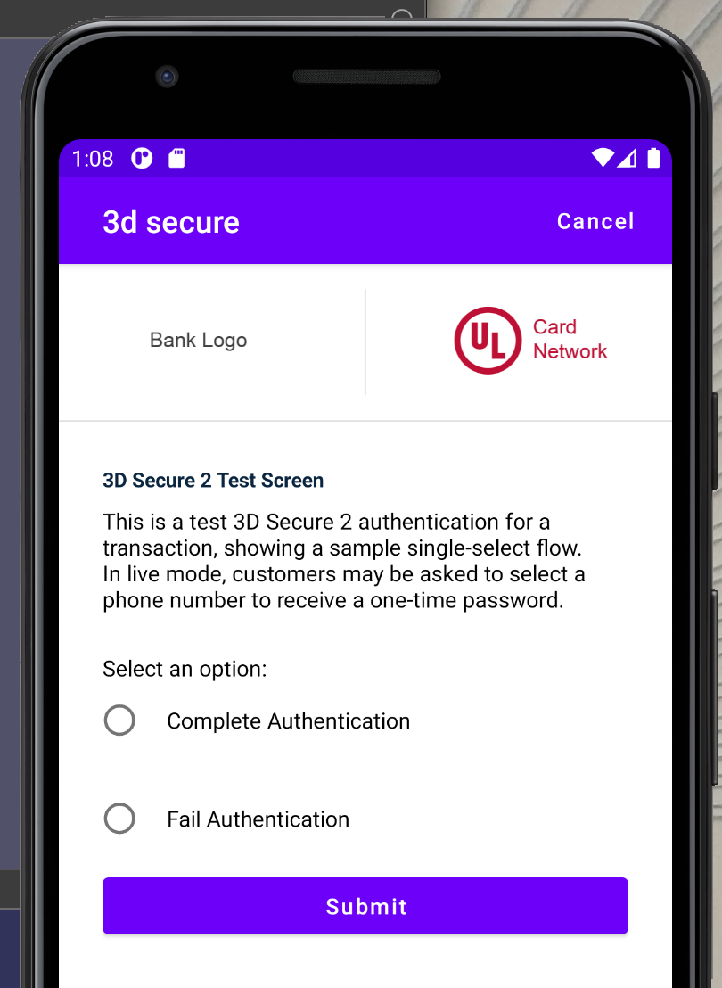 3D secure / authentication not triggered on iOS only (API version 2020 ...