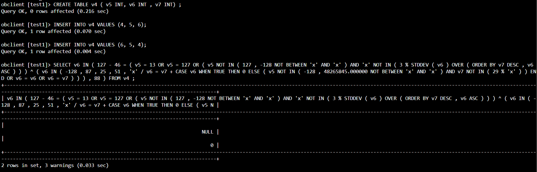 [Bug]: This following SQL query caused observer crash. · Issue #1122 · oceanbase/oceanbase · GitHub