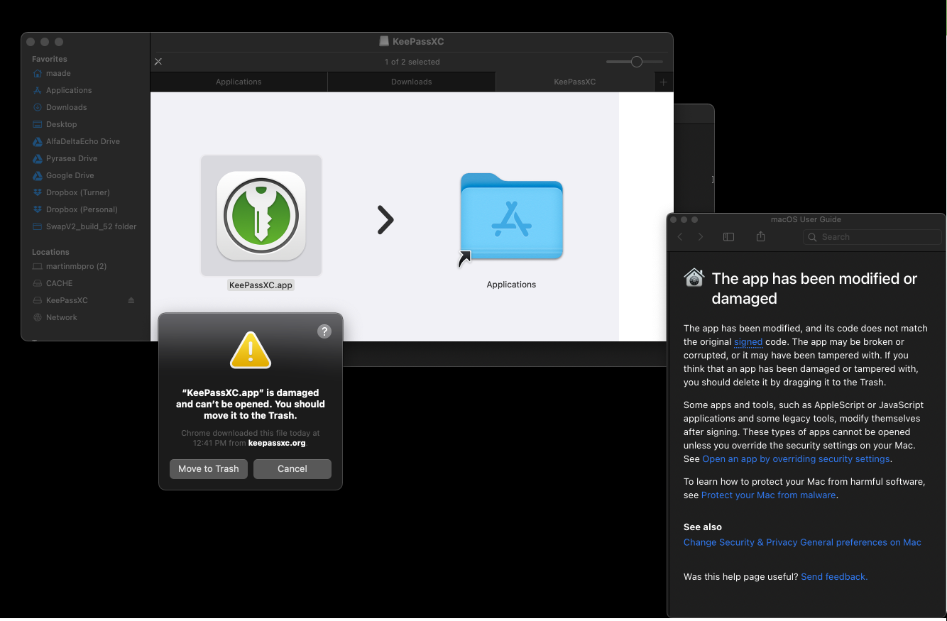 KeepassXC doesn't start on MAC os 11.3 Bigsur · Issue #6474 · keepassxreboot/keepassxc · GitHub