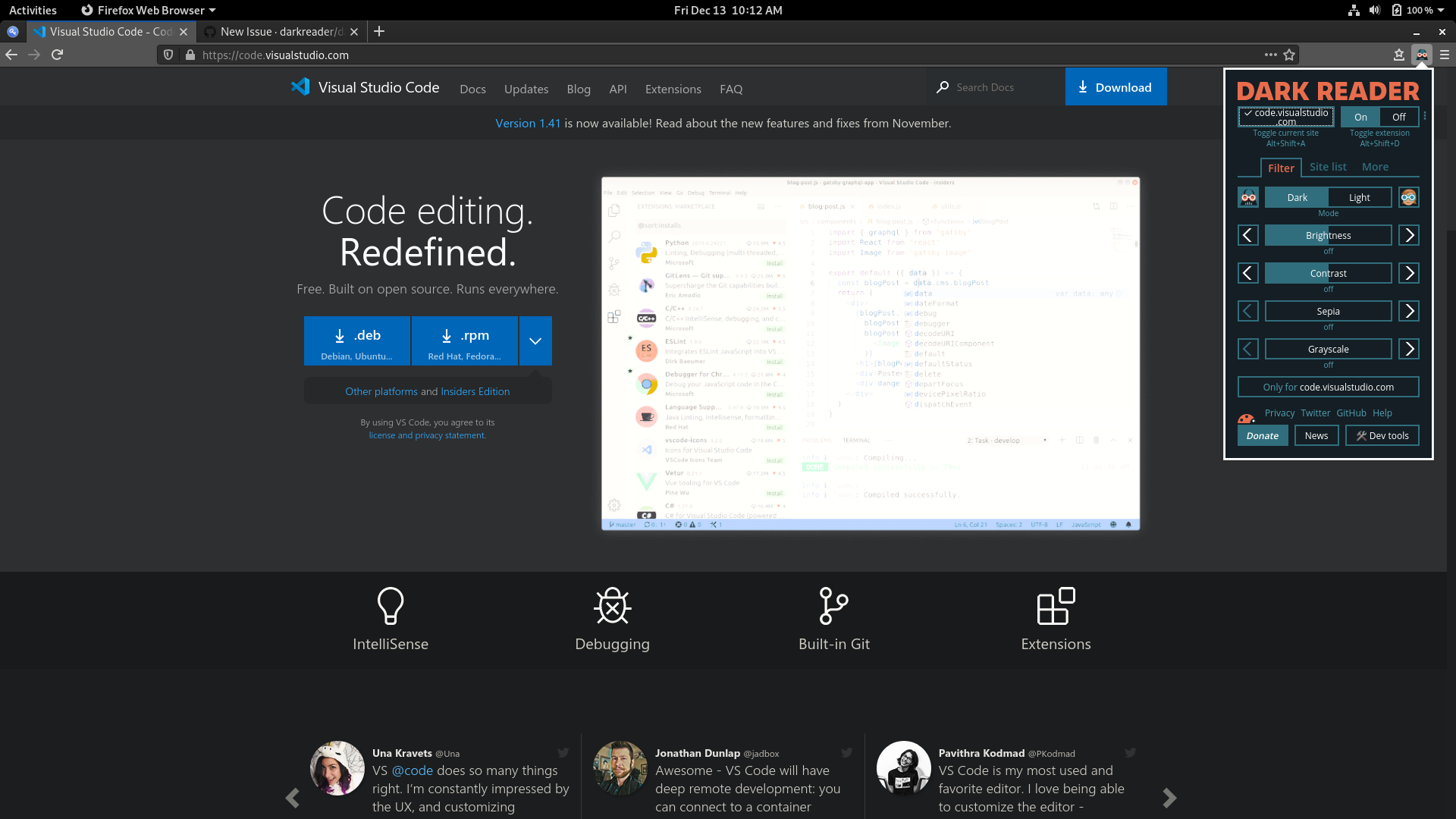 Image made bright when dark mode is on · Issue #1831 · darkreader/darkreader · GitHub
