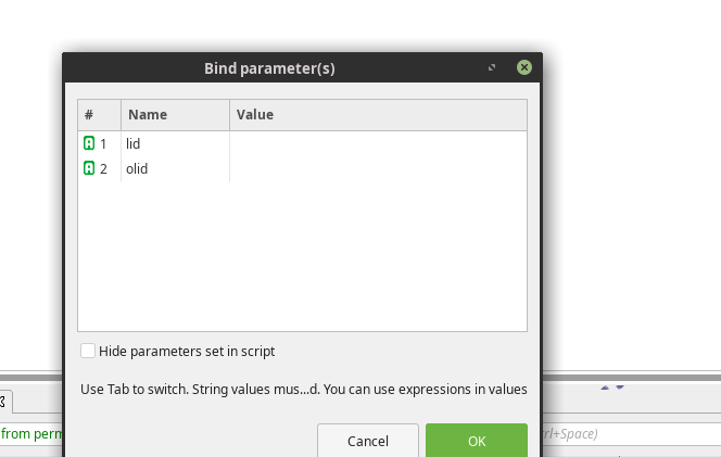 MSSQL Parameters unable to enter · Issue #5659 · dbeaver/dbeaver · GitHub