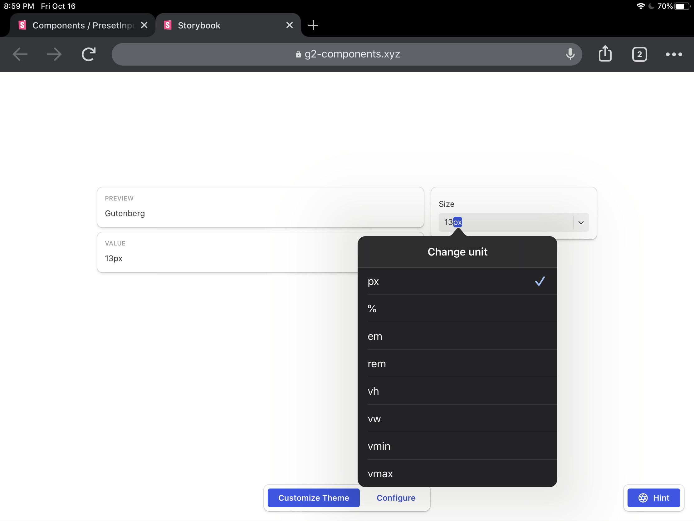 Component: PresetInput + UnitInput · Issue #66 · ItsJonQ/g2 · GitHub