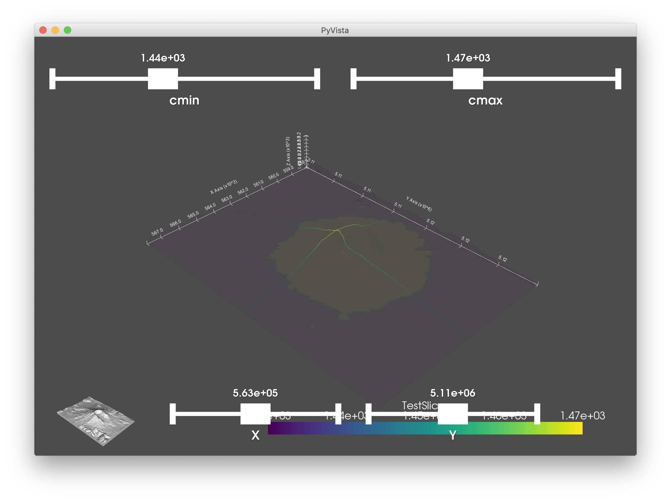 Adding slice from function resets scalar bar + additional opacity issue ...