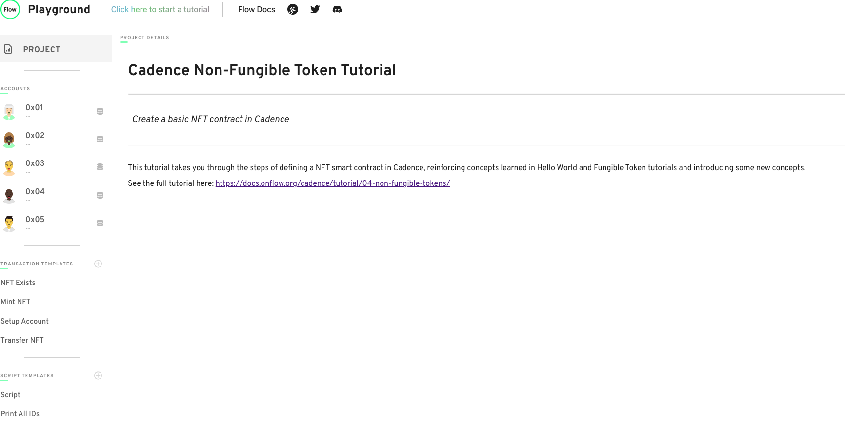 Create Non Fungible Tokens Tutorial Missing Project Details · Issue 293 · Onflow Flow