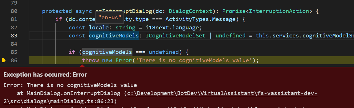 Virtual Assistant doesn't reply on any messages · Issue #1412 · microsoft/botframework-solutions ...