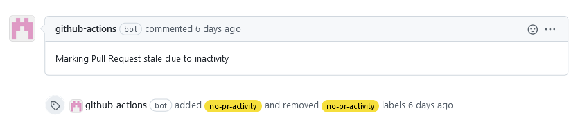 Stale PR is marked stale, then immediately unmarked · Issue #785 · actions/stale · GitHub
