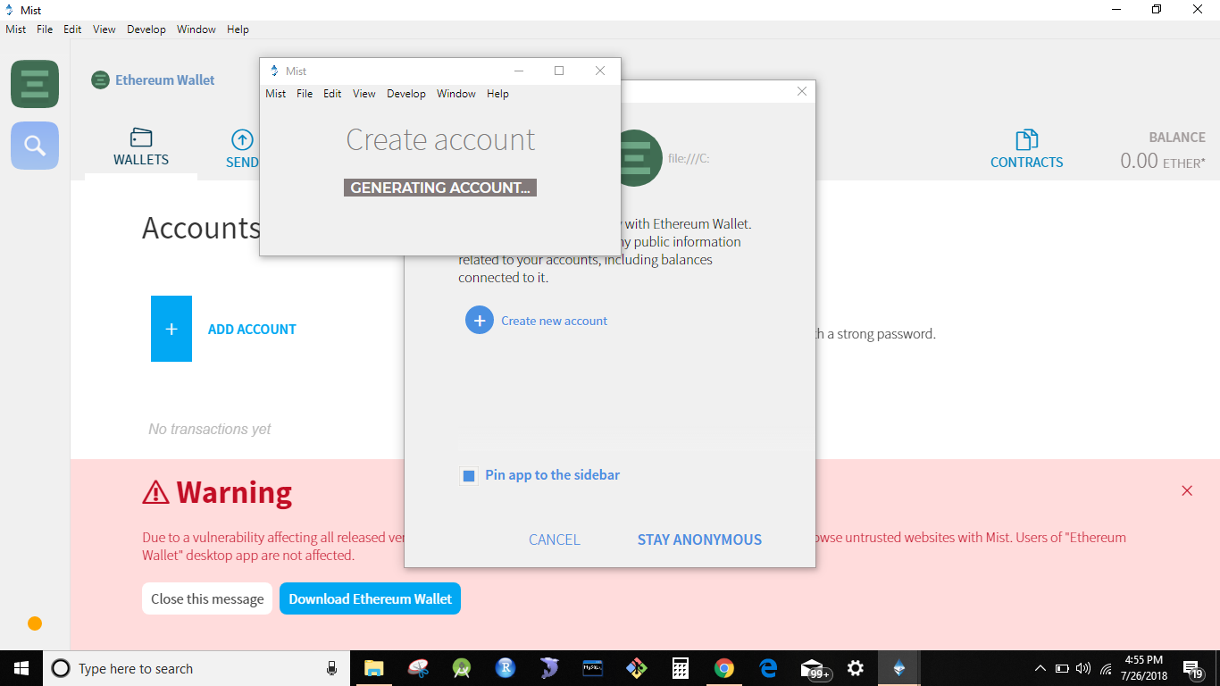 After installing New Version of mist Browser 0.11.1,Still I can't create a account · Issue #4031 ...