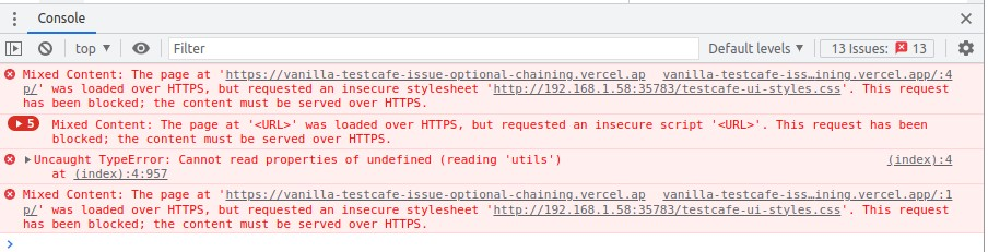 Some Use Of Optional Chaining Triggers An Hammerhead Error · Issue 7387 · Devexpresstestcafe
