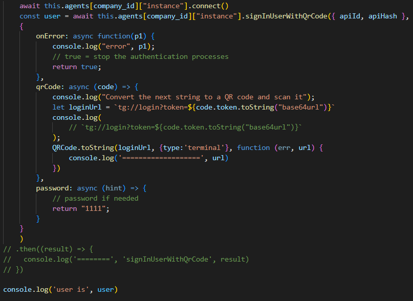 QR code login session · Issue #336 · gram-js/gramjs · GitHub