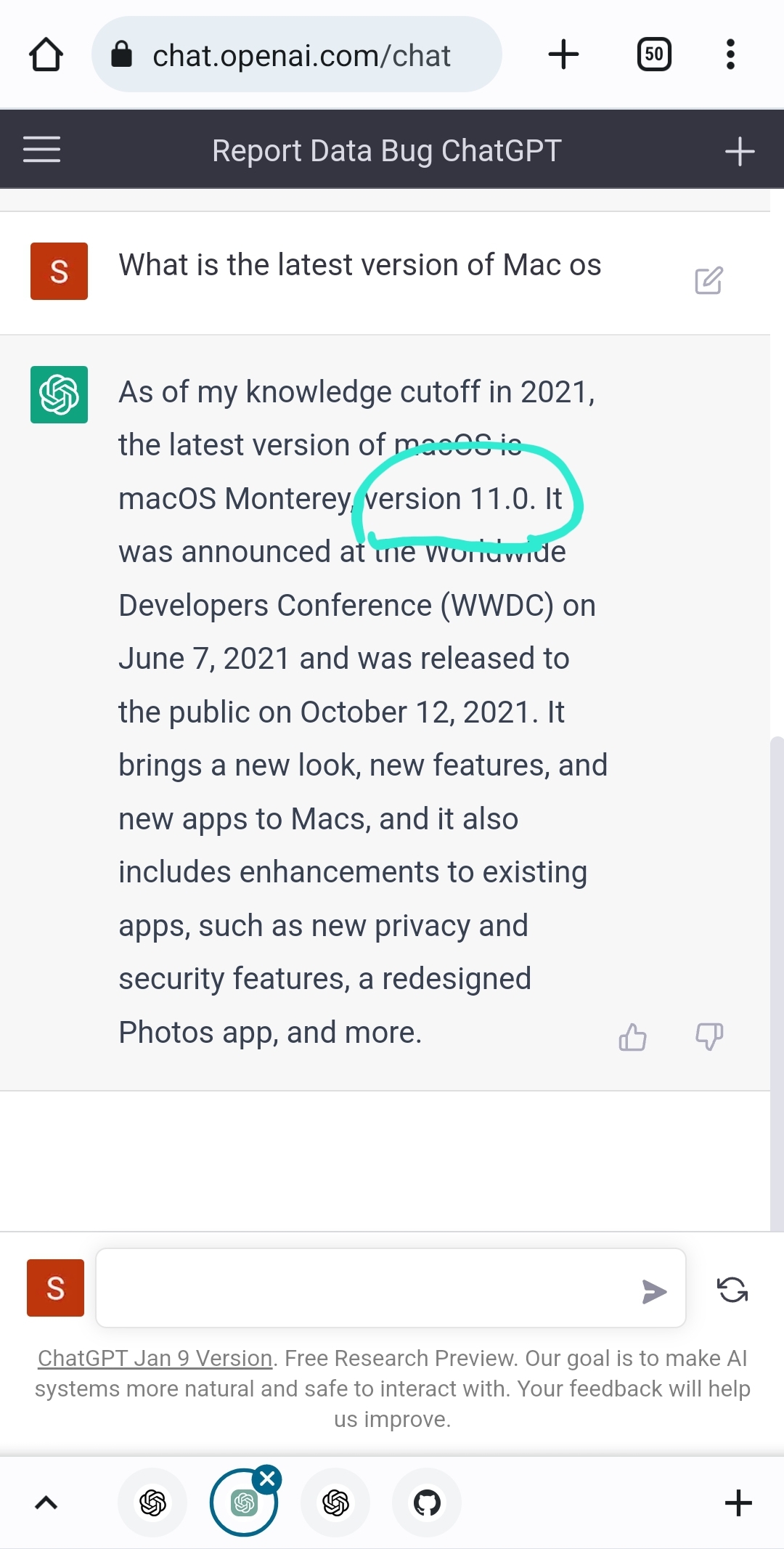 Chatgpt shows wrong data when ask about mac os version · Issue #5 · openai/following ...