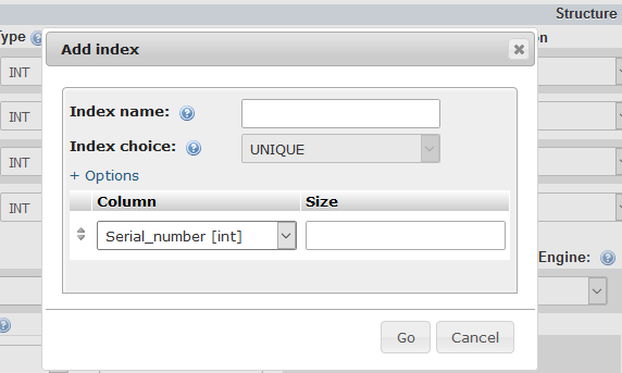 Edit index Column alignment issue · Issue #13513 · phpmyadmin/phpmyadmin · GitHub