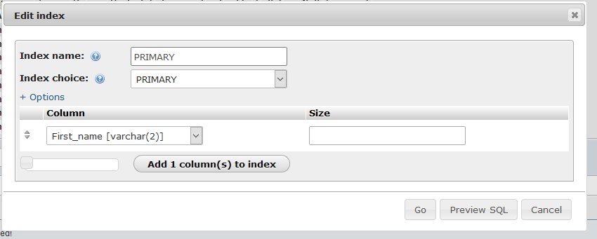 Edit index Column alignment issue · Issue #13513 · phpmyadmin/phpmyadmin · GitHub