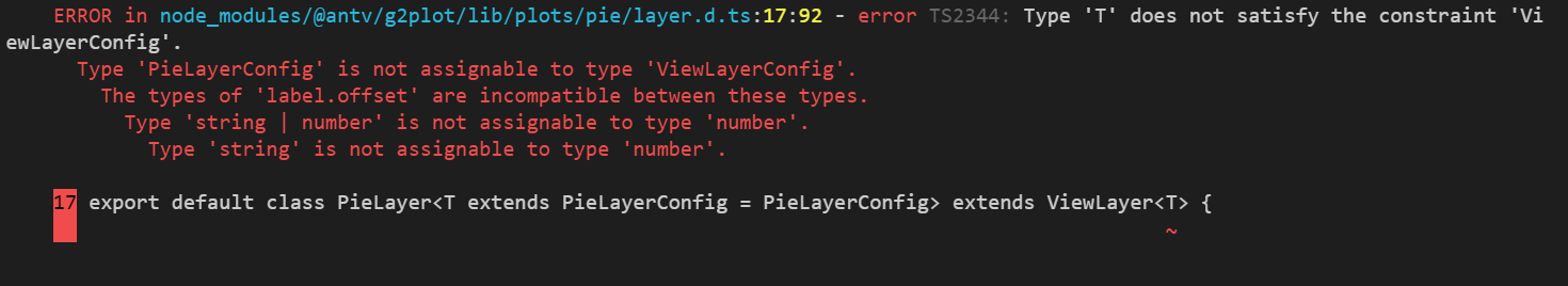 error: Type 'T' does not satisfy the constraint 'ViewLayerConfig' · Issue #912 · antvis/G2Plot ...