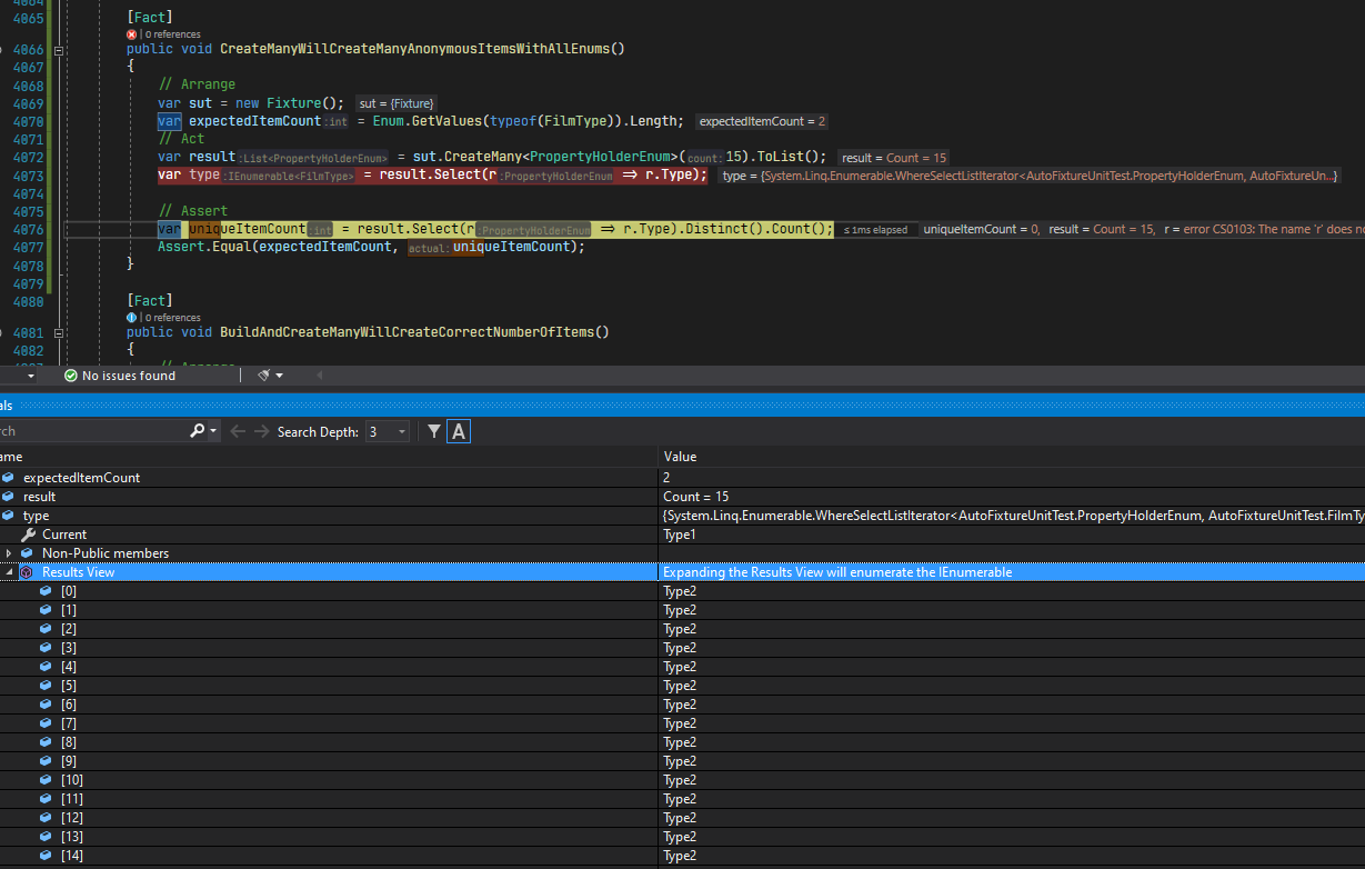 Creating fixture for class that contains enum (with two options) and a constructor results in ...