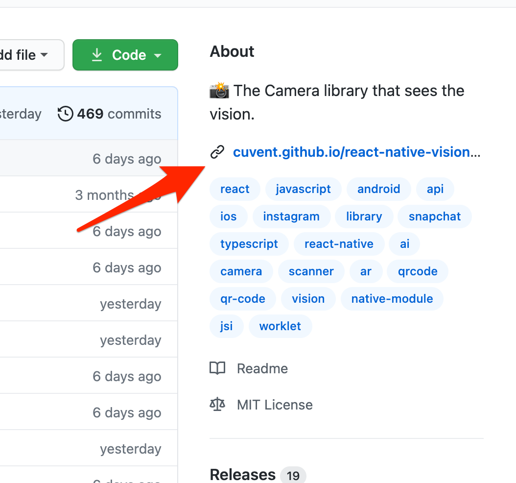 🐛 Broken link · Issue #138 · mrousavy/react-native-vision-camera · GitHub