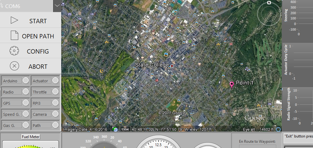 SnowDrone-GUI-GCS: Autonomous Snowmobile LabVIEW GUI