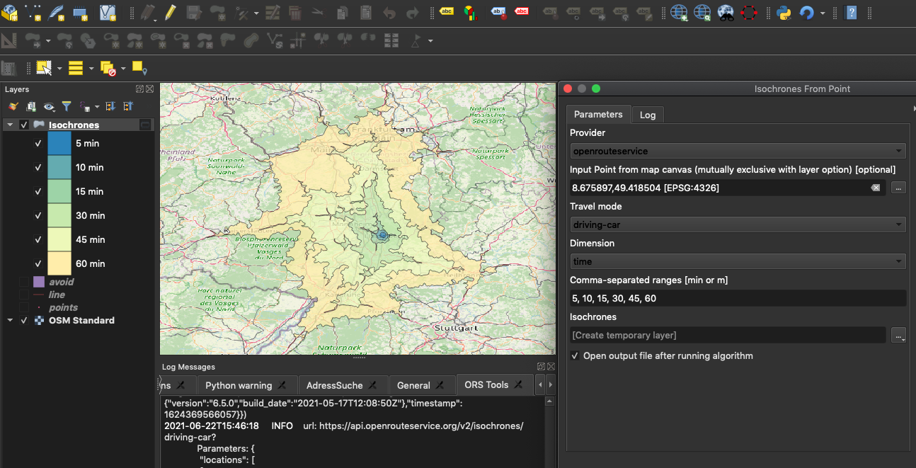 GIScience orstools qgis plugin Repository Issues Antenna