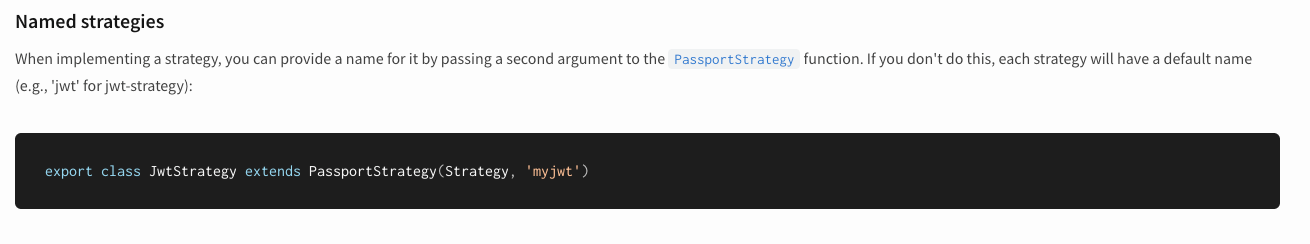 Documentation: Strategy naming · Issue #4753 · nestjs/nest · GitHub