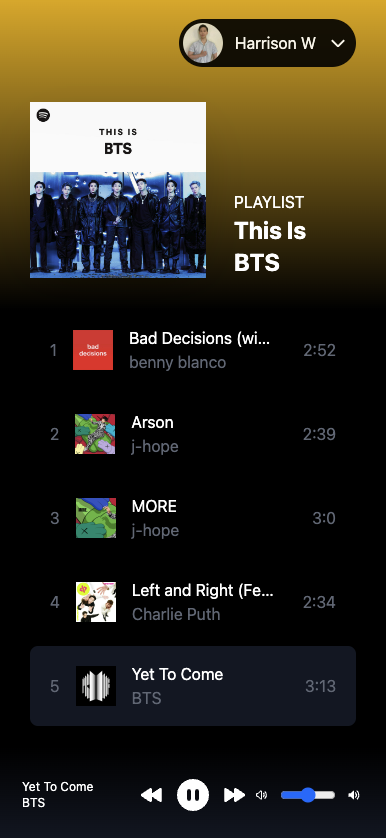 GitHub - harrisonzw/SpotifyClone