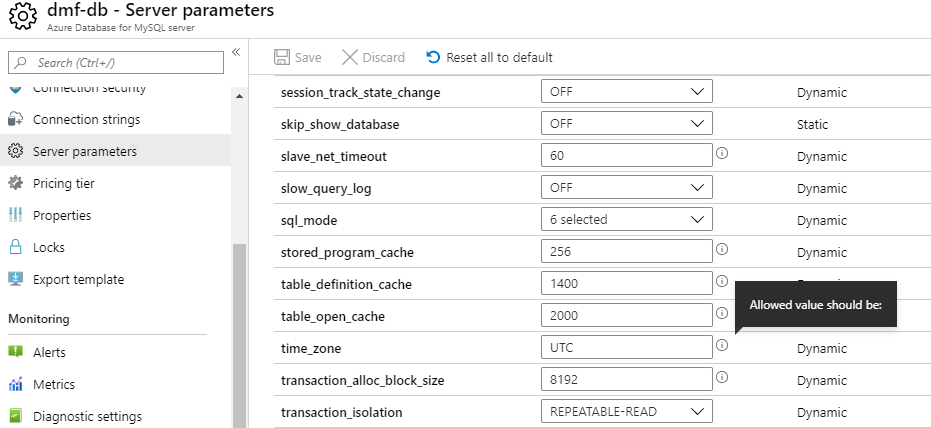 Issue While Setting Up The Time zone For Azure Database For MySQL 