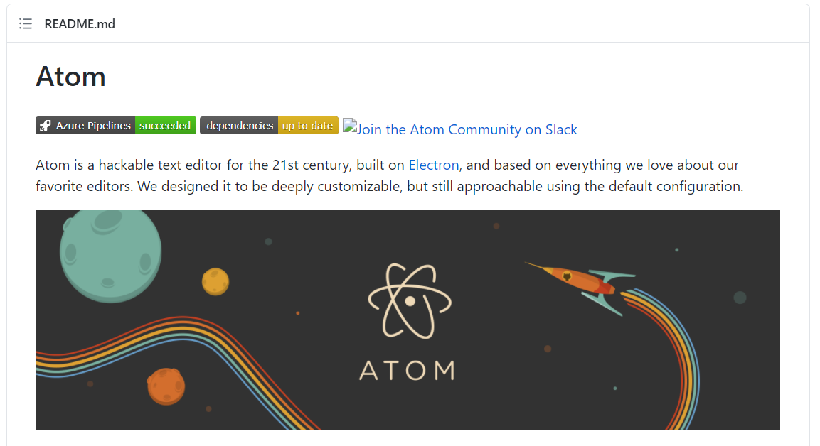 Broken image in README.md: "Join the Atom Community on Slack" · Issue #22207 · atom/atom · GitHub