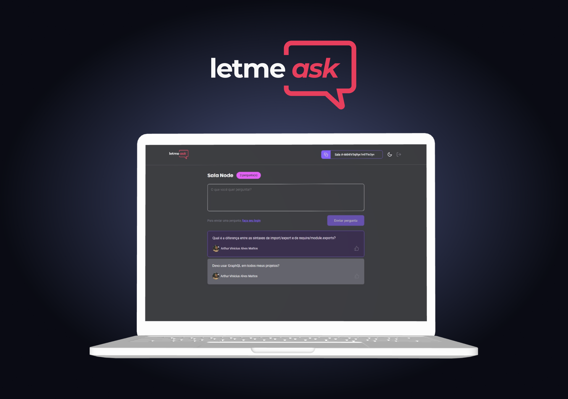 GitHub - arthurvamattos/letmeask: Projeto da trilha ReactJS do NLW Together